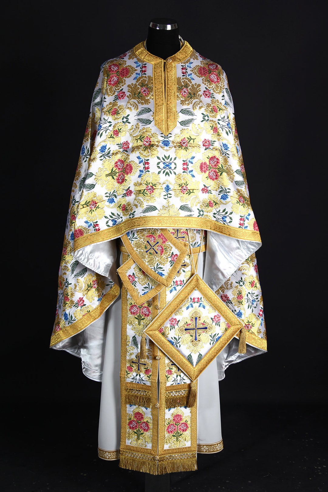 Priest Orthodox Greek Style Liturgical Vestment Metallic Brocade - Etsy
