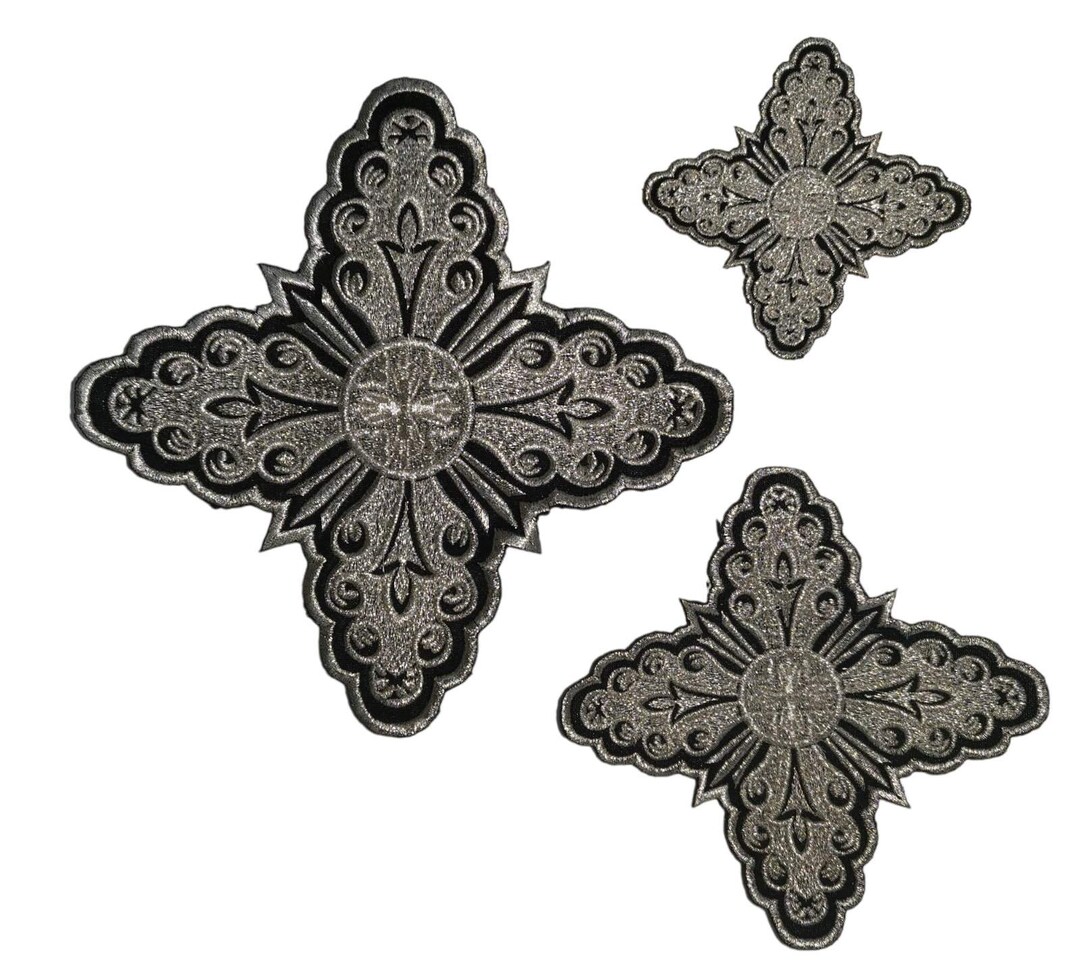 Greek Orthodox Liturgical Vestments Embroiderd Crosses Set - Etsy