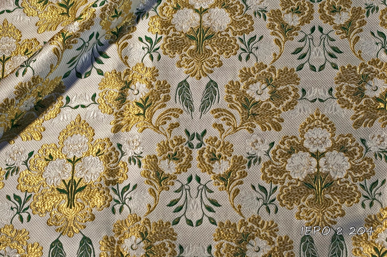 Floral Pattern Metallic Jacquard Brocade Fabric. Made in - Etsy
