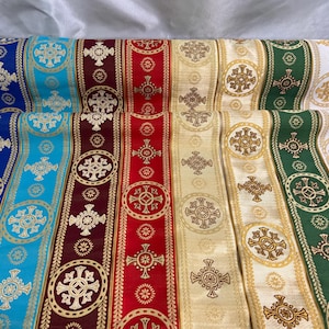 Orphrey for Liturgical Vestments11cm Wide - 7 Colors Combinations - Etsy