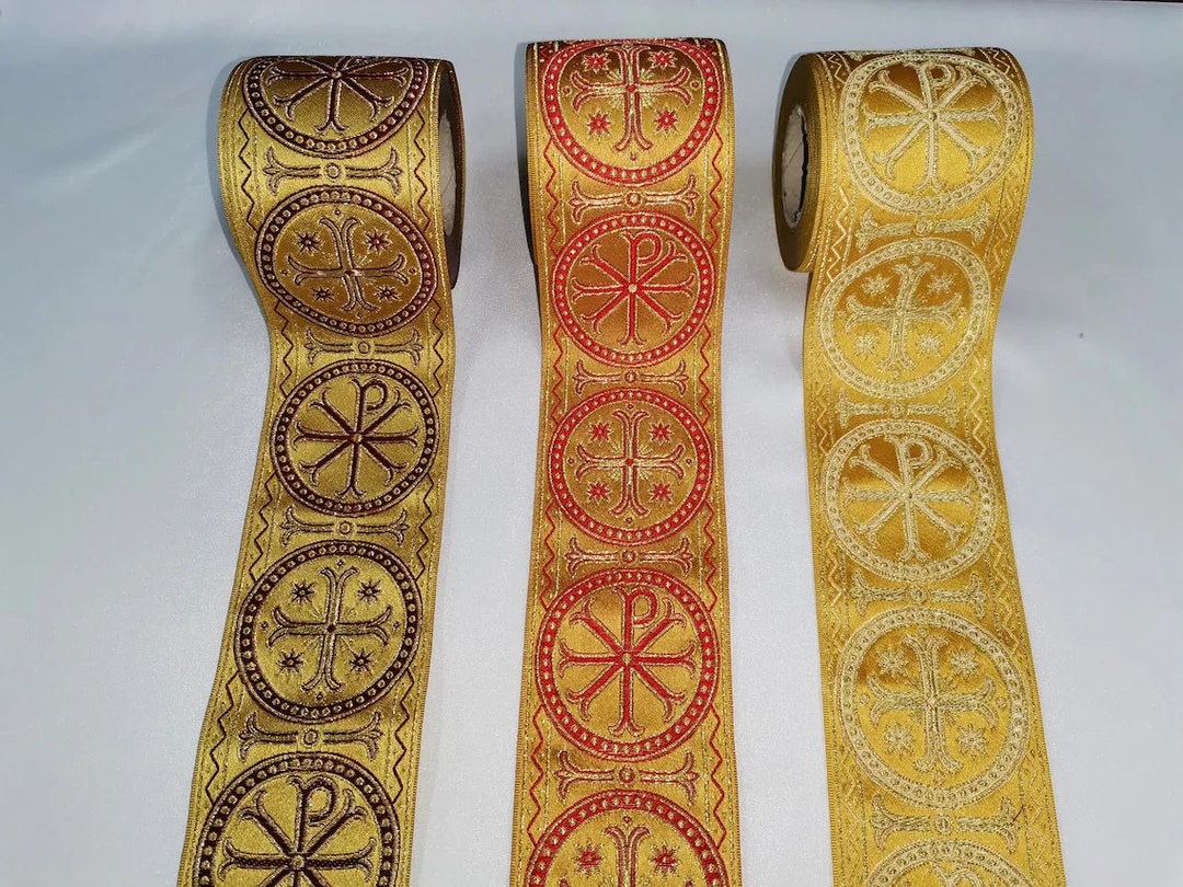 Religious ORPHREY Braid Alpha-omega, Chi-rho / EMMA 204A - Etsy