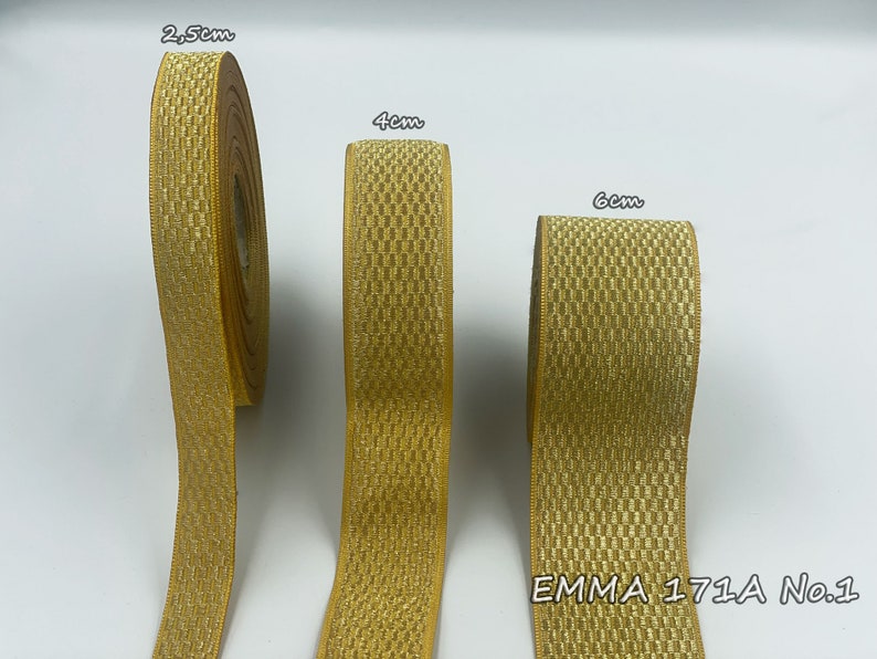 Decorative Gold and Silver Color Metallic Gallons / EMMA 171A - Etsy