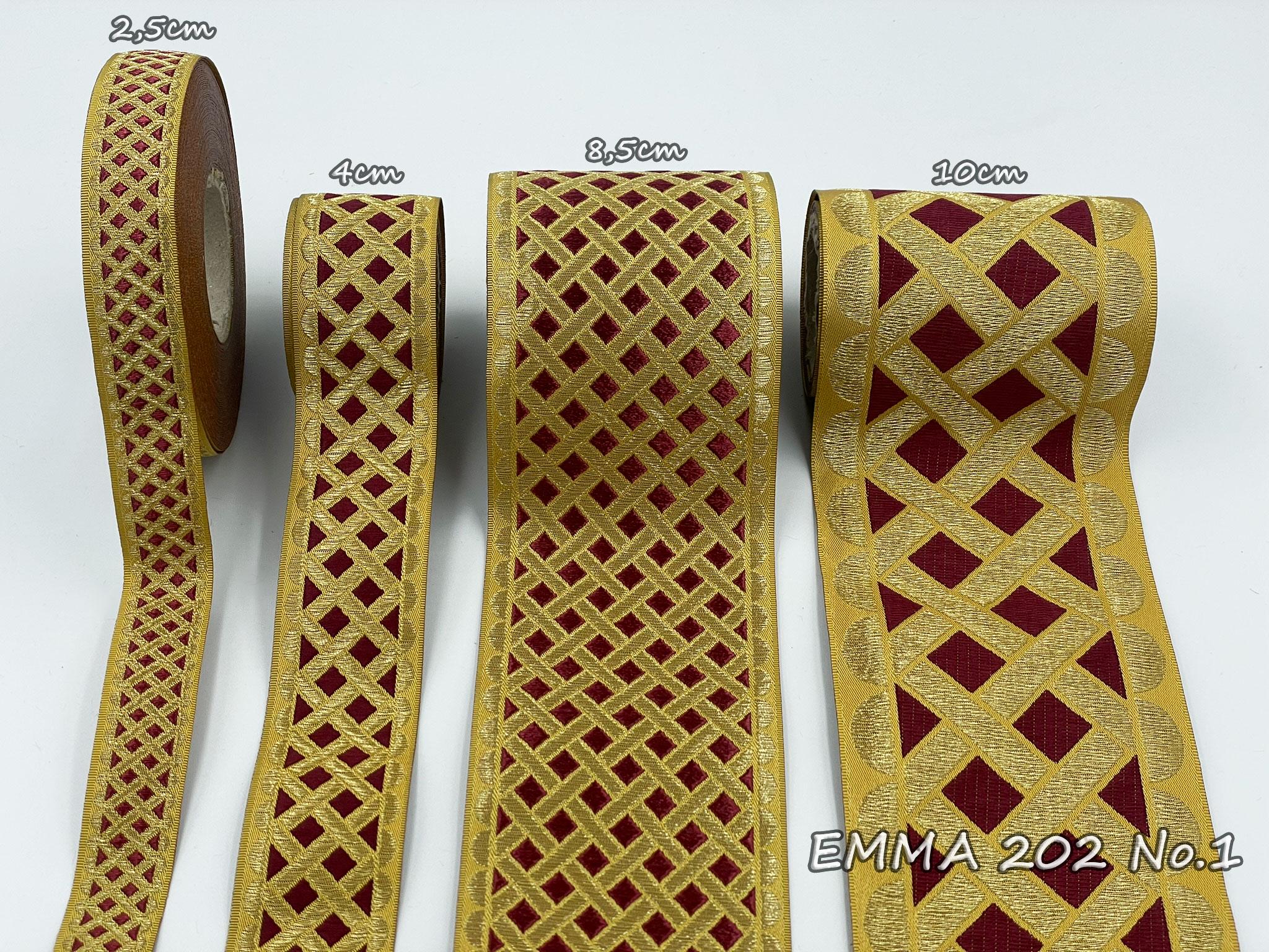 Decorative Semi-metallic Gallon Braid Trim Geometric Pattern/ EMMA 202 ...