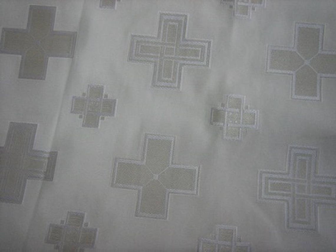 Greek Orthodox Liturgical Vestments Woven Fabric With Crosses | Etsy