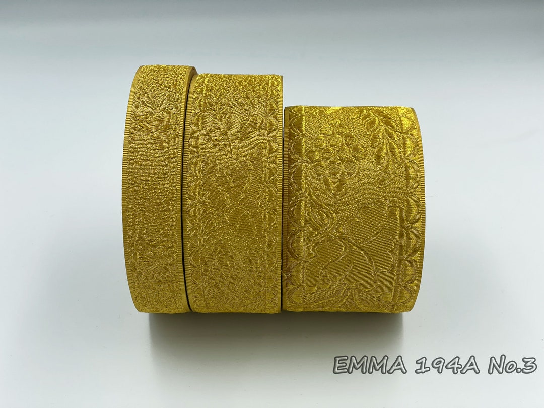 Religious Gold Vine Design Jacquard Metallic Trim 2,5 Cm - 4 Cm and 6 ...