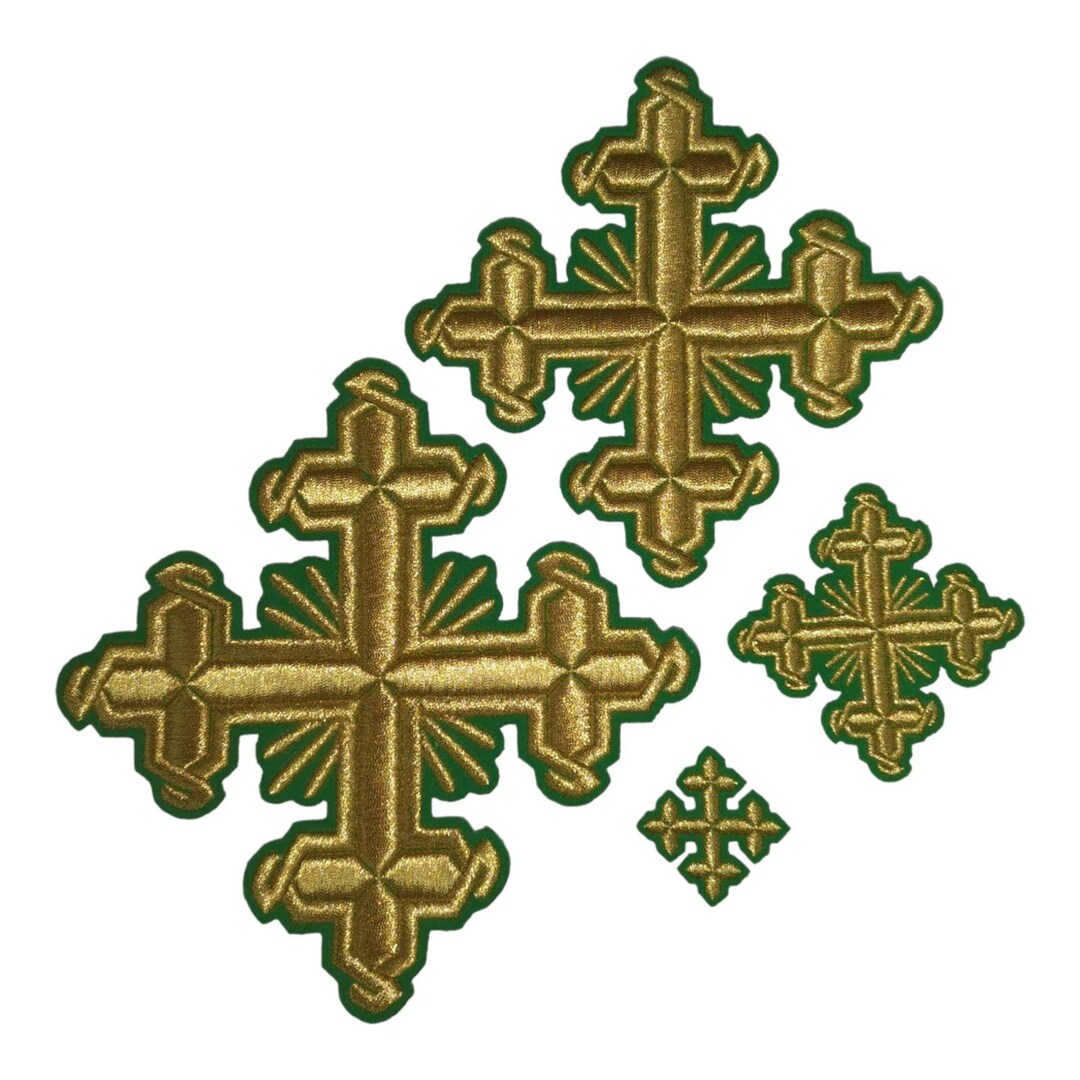 Greek Orthodox Liturgical Vestments Embroiderd Crosses Set - Etsy