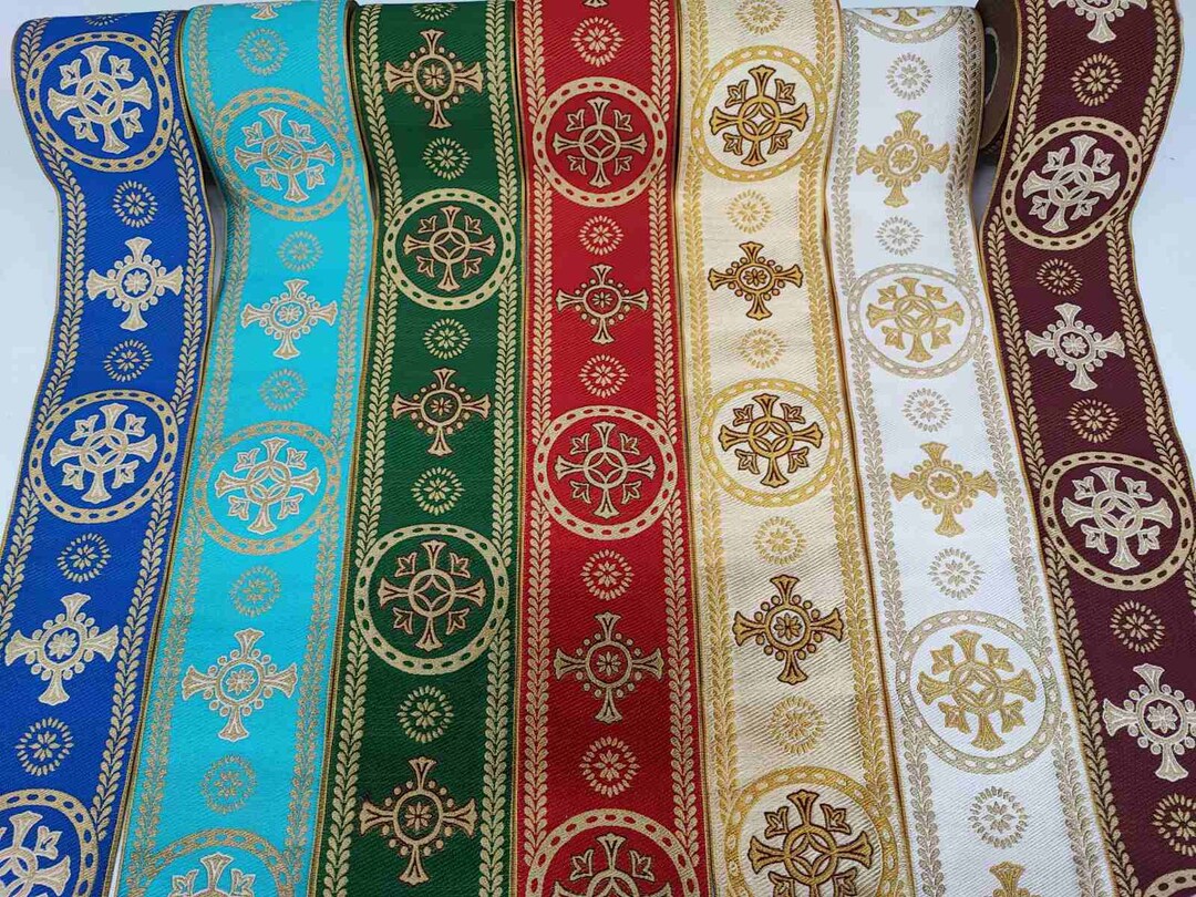 Orphrey for Liturgical Vestments11cm Wide - 7 Colors Combinations - Etsy