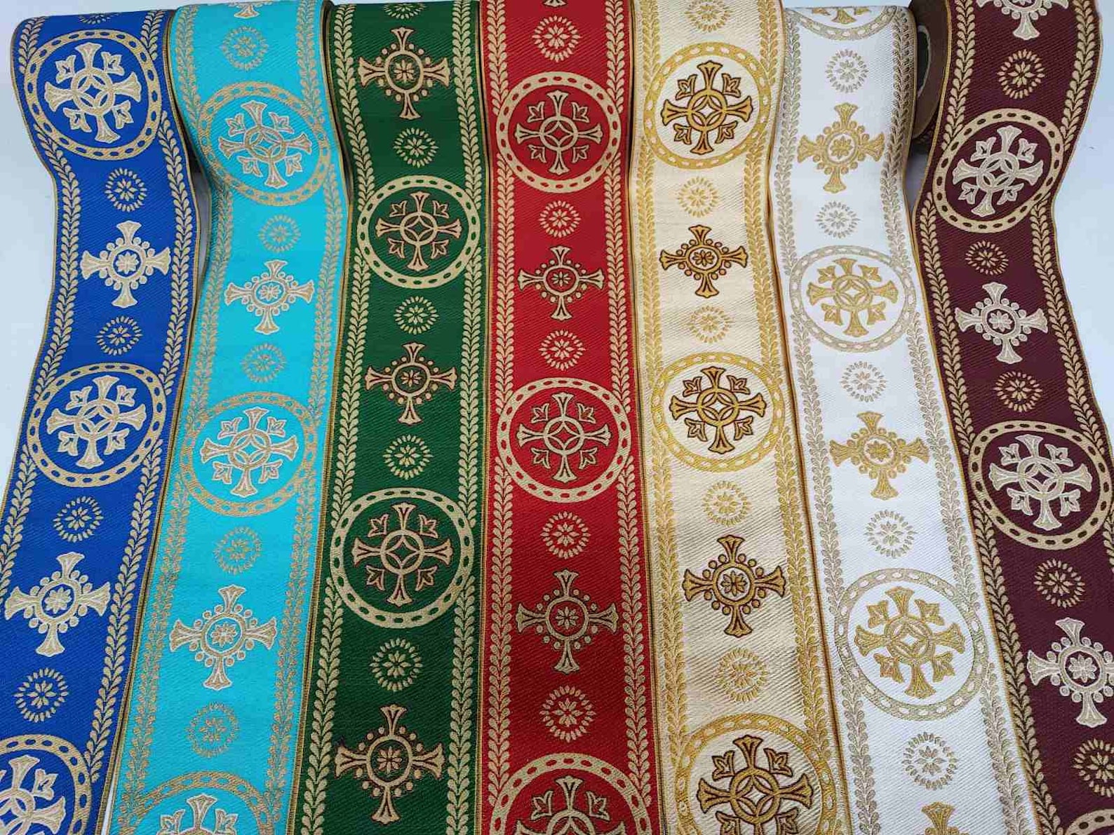Orphrey for Liturgical Vestments11cm Wide - 7 Colors Combinations - Etsy