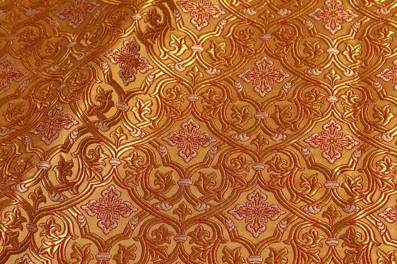 Sewing & Fiber New Angels Metallic Brocade Liturgical Brocade Church ...