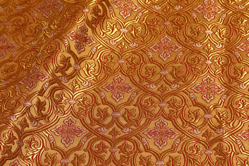 Liturgical Vestments Brocade Fabric Metallic Angels IERO 65 | Etsy