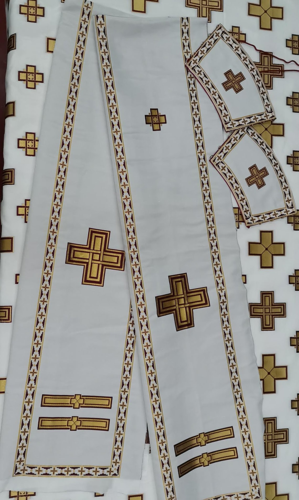 Liturgical Vestments Woven Light Weight Cross Pattern Fabric - Etsy