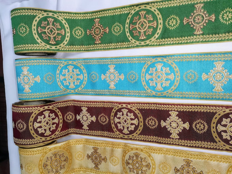 Orphrey for Liturgical Vestments11cm Wide - 7 Colors Combinations - Etsy