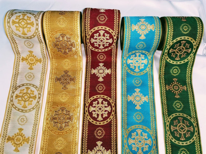 Orphrey for Liturgical Vestments11cm Wide - 7 Colors Combinations - Etsy