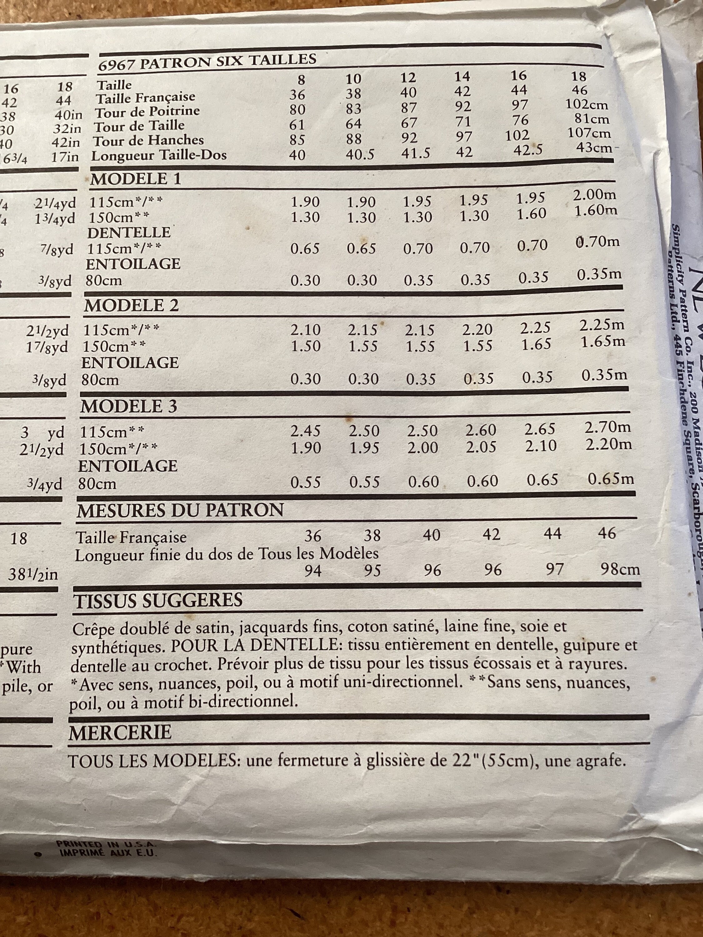 Vintage Sewing Pattern Uncut - New Look 6967 - Bust 31.5-40" - 90's ...