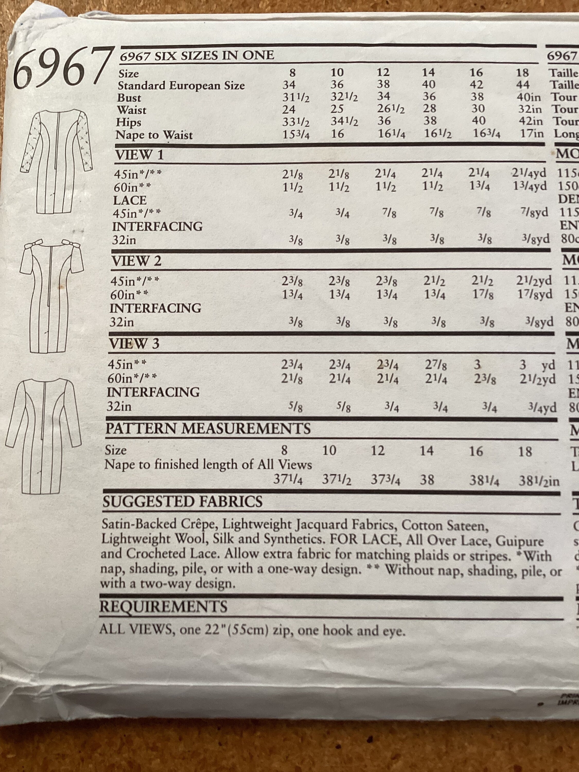 Vintage Sewing Pattern Uncut - New Look 6967 - Bust 31.5-40" - 90's ...