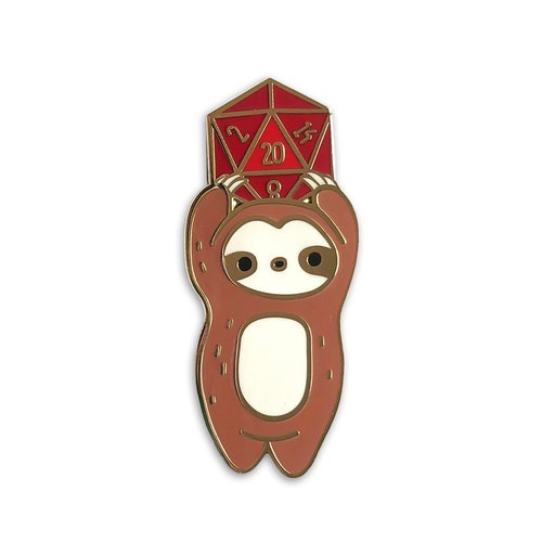 Sloth Enamel Pin Ranger Sloth Lapel Pin Jewelry Dnd | Etsy