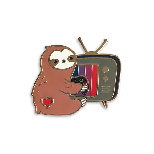 Game Over Sloth Enamel Pin Dnd Christmas Gift Sloth Lapel | Etsy
