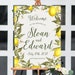 Botanical Lemon Wedding Welcome Sign Summer Destination - Etsy