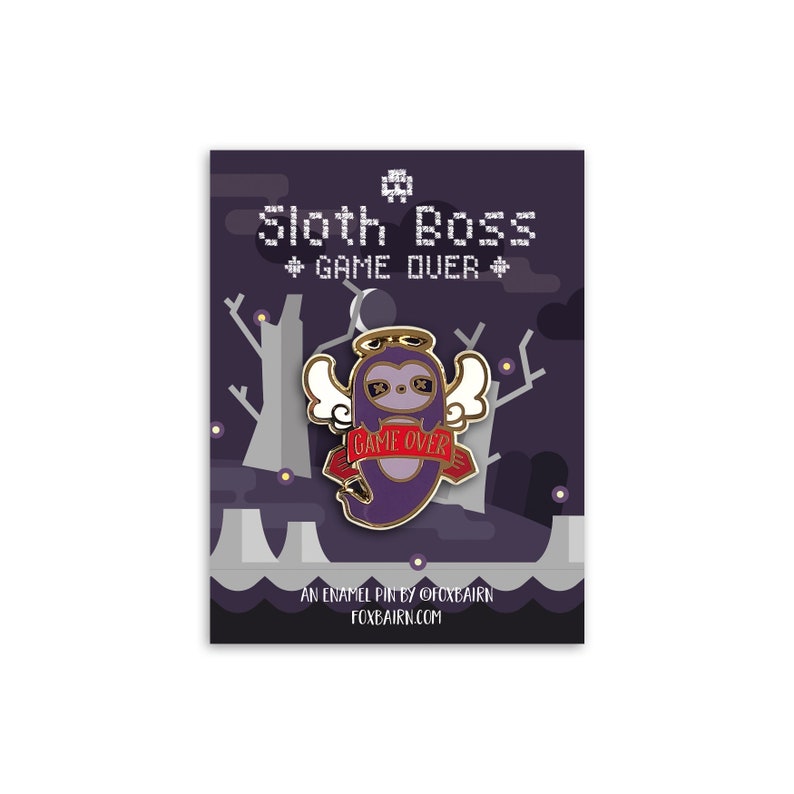 Game Over Sloth Enamel Pin Dnd Christmas Gift Sloth Lapel | Etsy