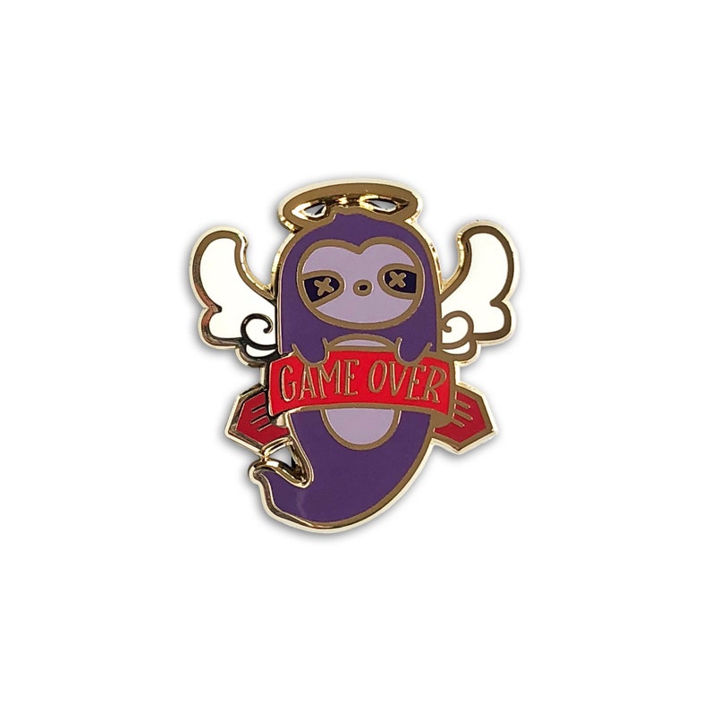 Game Over Sloth Enamel Pin Dnd Christmas Gift Sloth Lapel | Etsy