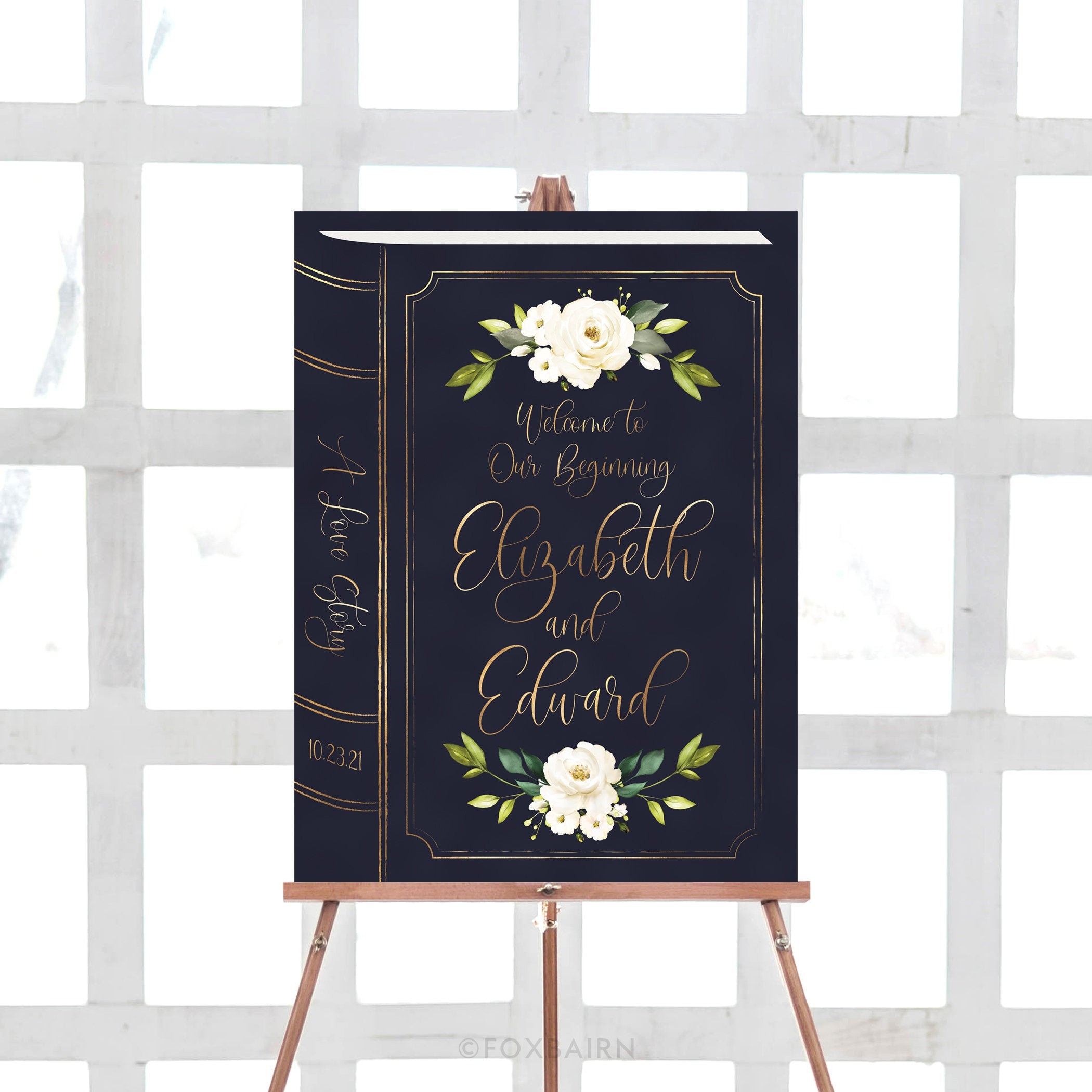 Story Book Wedding Welcome Sign, Enchanted Literary Reception Decor ...