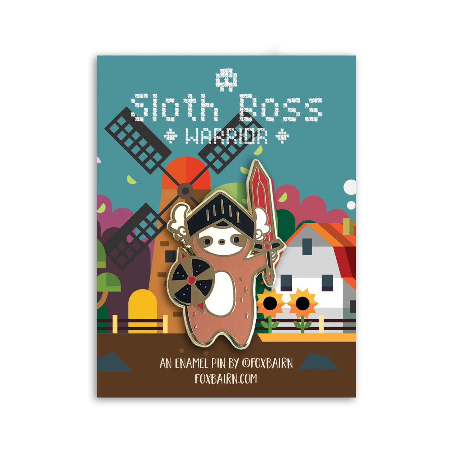 Sloth Enamel Pin Warrior Sloth Lapel Pin Jewelry Dnd - Etsy