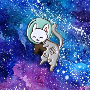 Astronaut Space Cat Enamel Pin Jewelry, Cute Backpack Lapel Pin Badge, Cat Lover Brooch ...