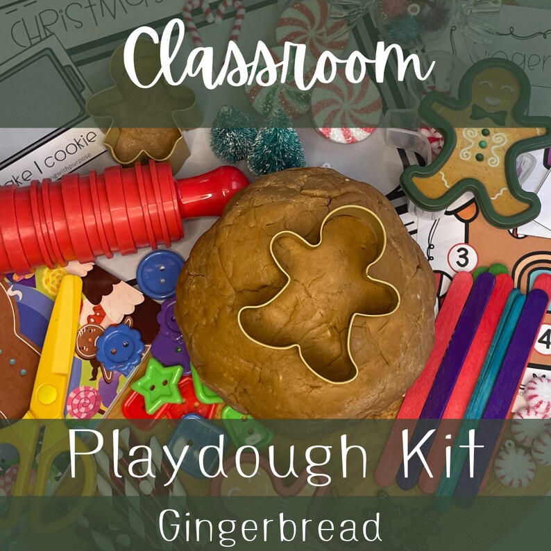 Gingerbread Classroom Playdough Tray Kit - Etsy