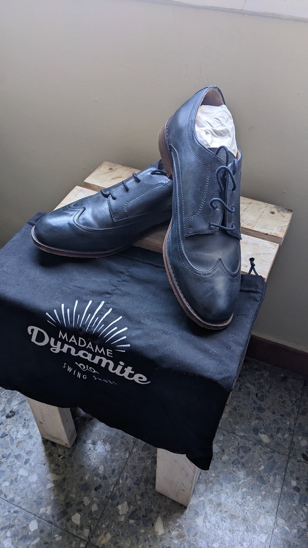 Madame Dynamite Swing Dance Shoe Brogues Blue Men 44 EU - Etsy