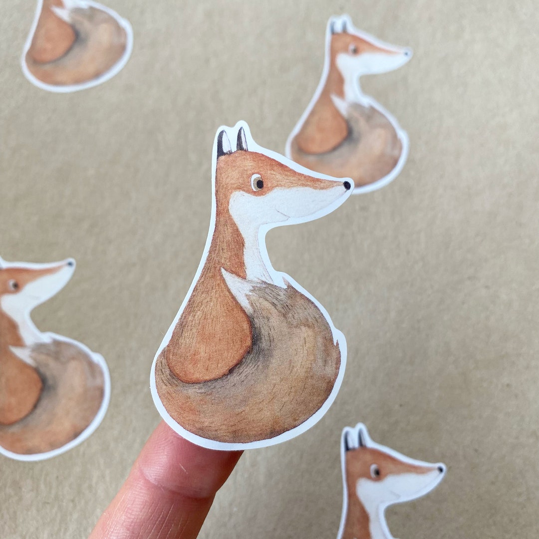 Labels / Stickers Fuchs Watercolor - Etsy