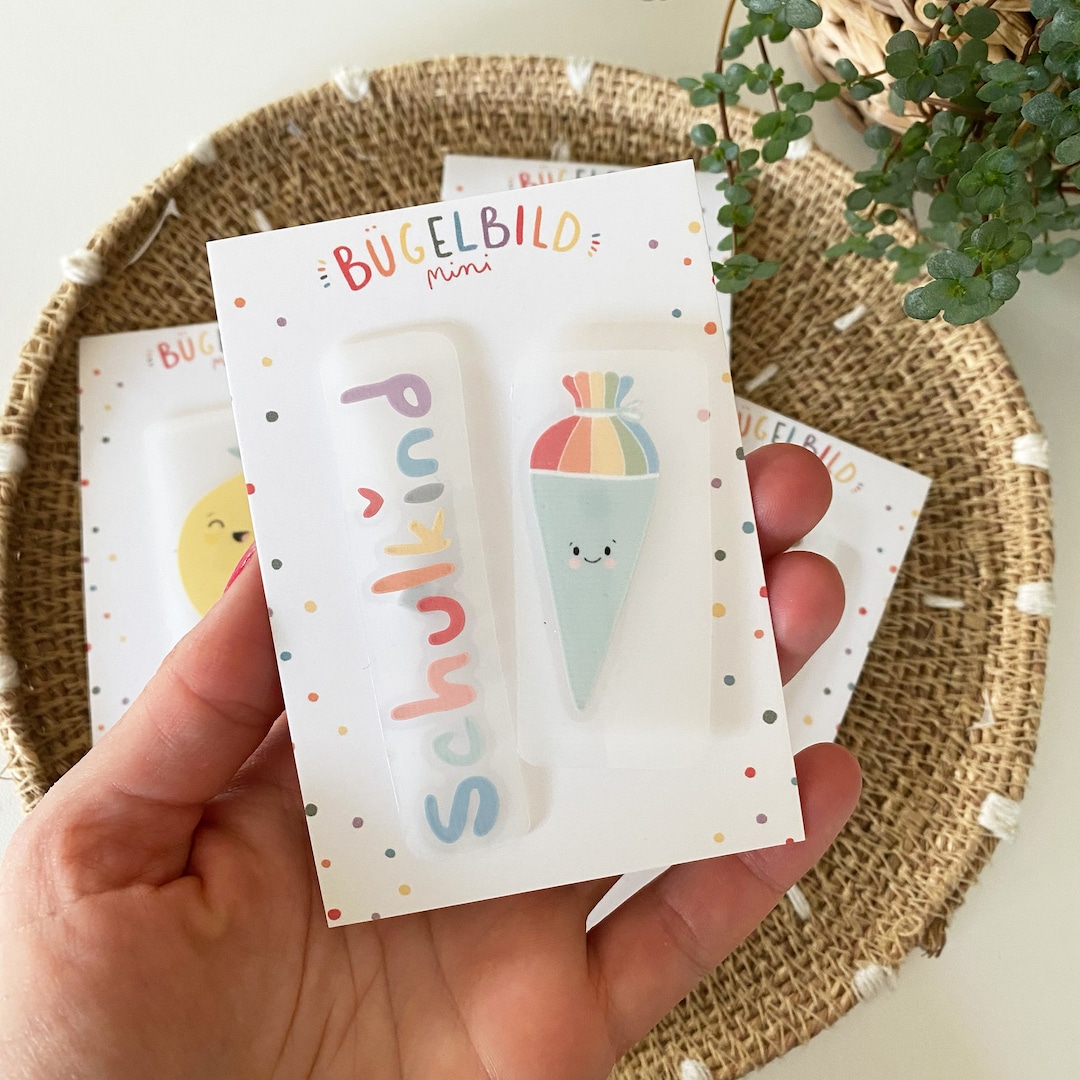 Mini Iron-on Transfers - Candy Cone With the Lettering "schulkind" - Etsy