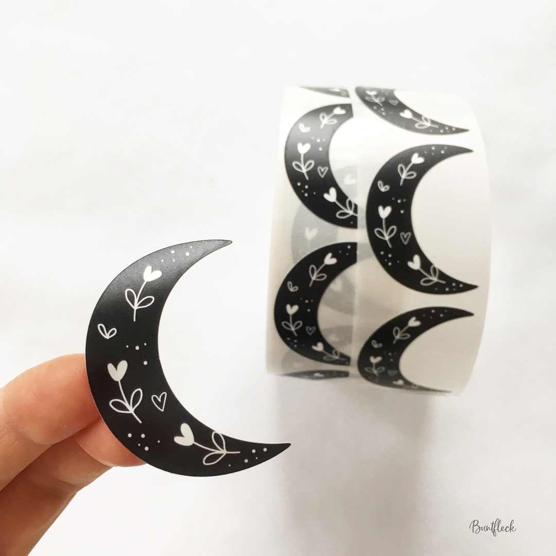 Stickers/labels - Half Moon - Etsy