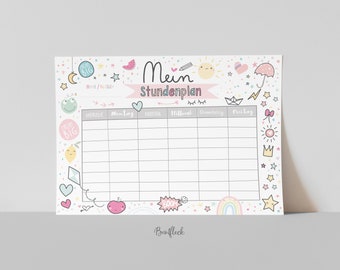 Stundenplan svg | Etsy