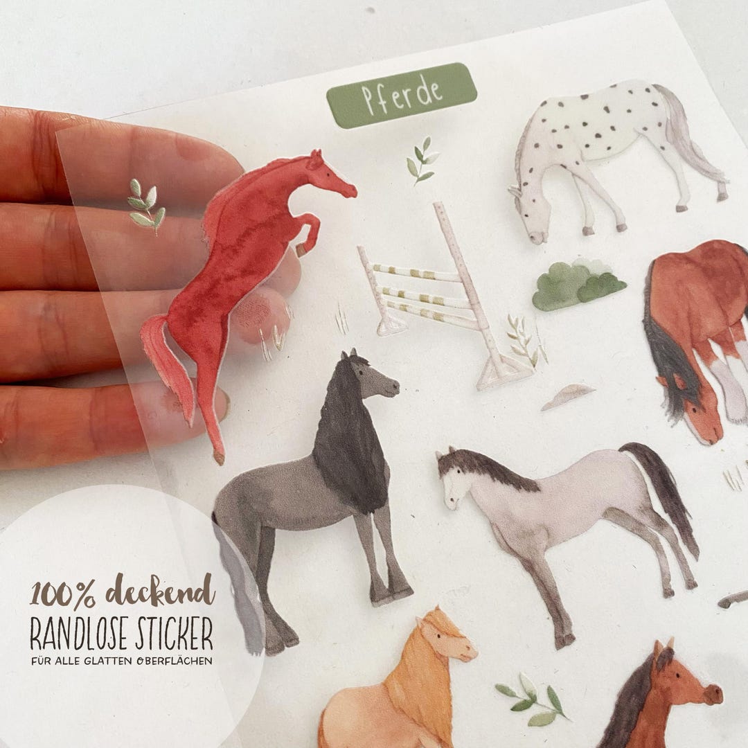 Borderless Stickers / Rub on / for All Smooth Surfaces / for Drinking ...