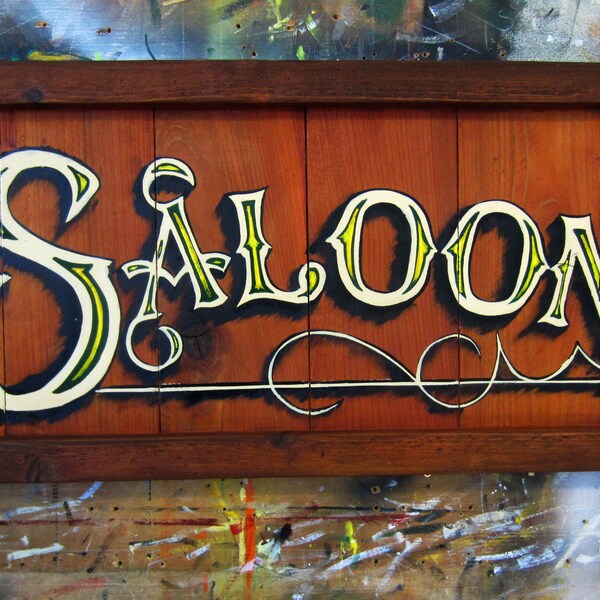 Wood Saloon Sign - Etsy