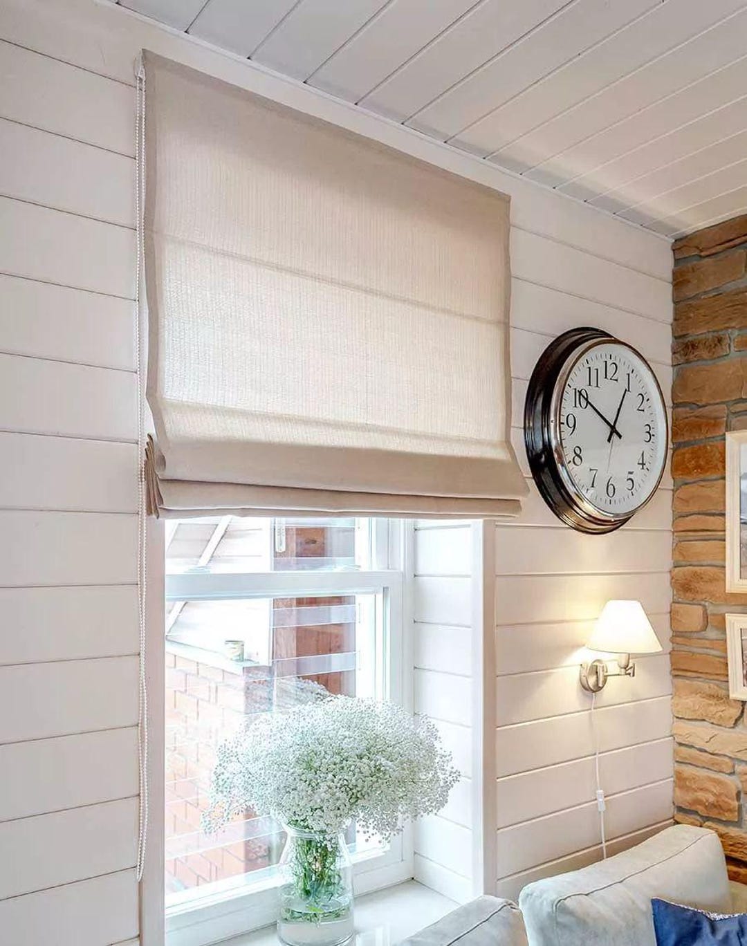 Roman Shades | Linen Roman Shade | Contemporary | Universal | Solid ...