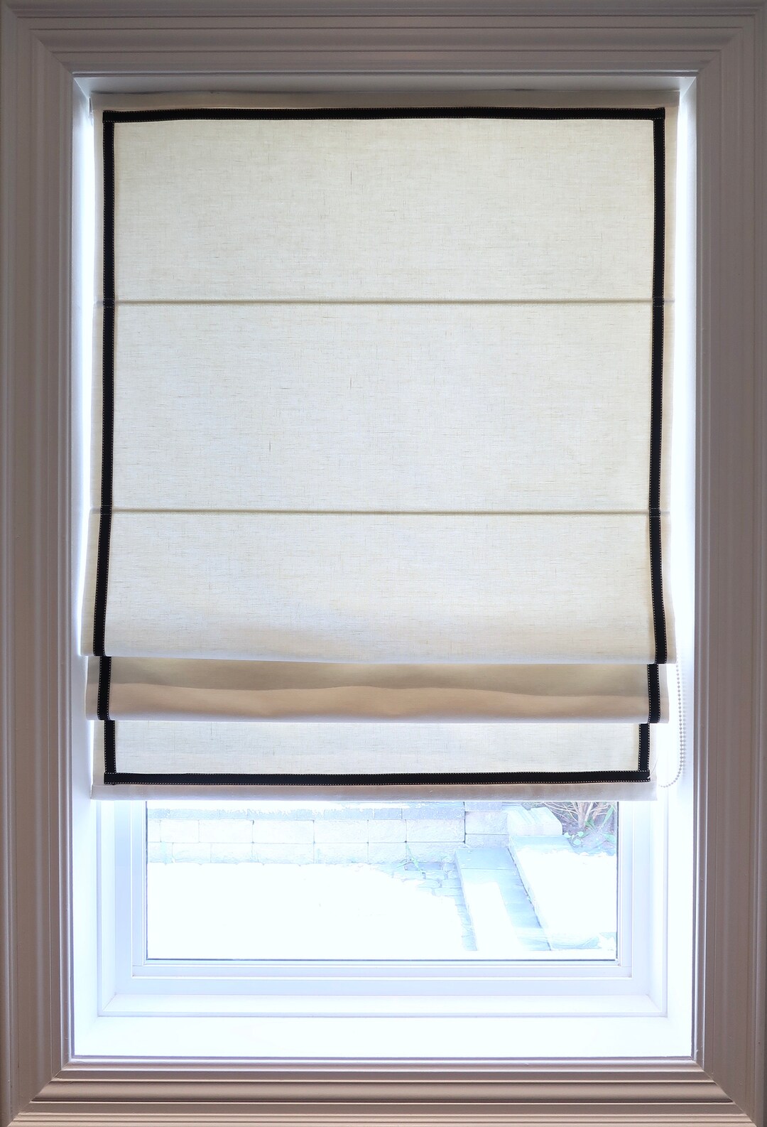 Roman Shade | Window Blind | Curtains | White | Natural | Custom ...