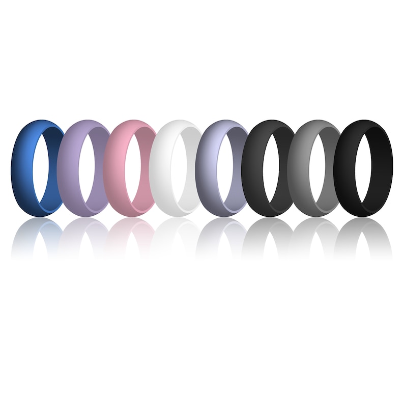 Custom Engraved Womens Silicone Wedding Band Ring Personalized | Etsy