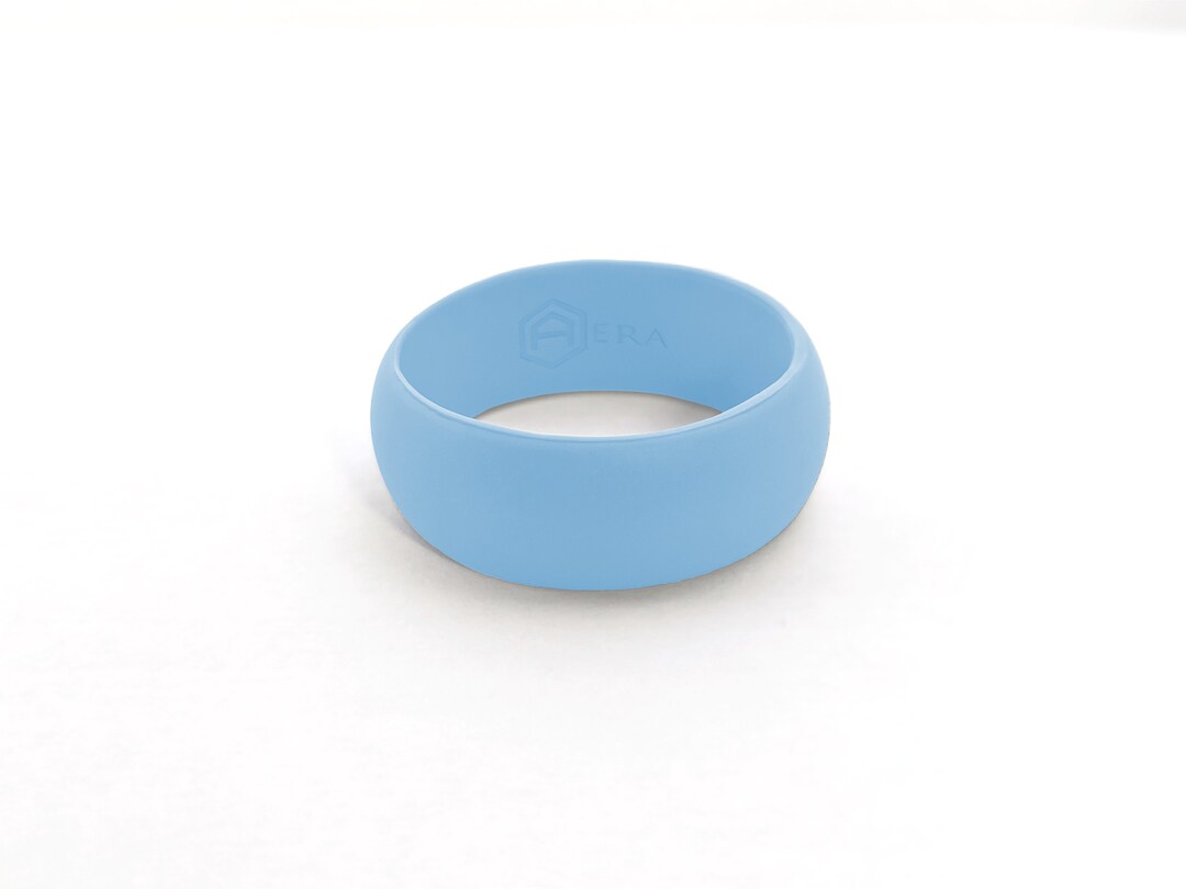 Baby Blue Silicone Wedding Band: Hypoallergenic Active Wear Ring - AERA ...