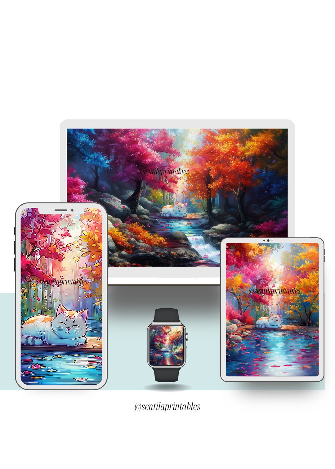 Enchanted Garden - Digital Backdrop Collection! Digital Wallpaper Set ...