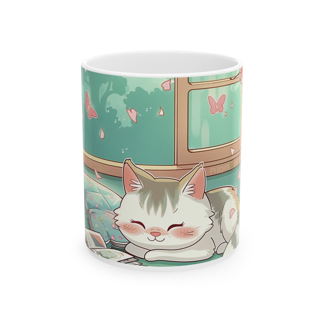 Cozy Catnap - Cherry Blossom Dreams Ceramic Mug, (11oz) - Etsy