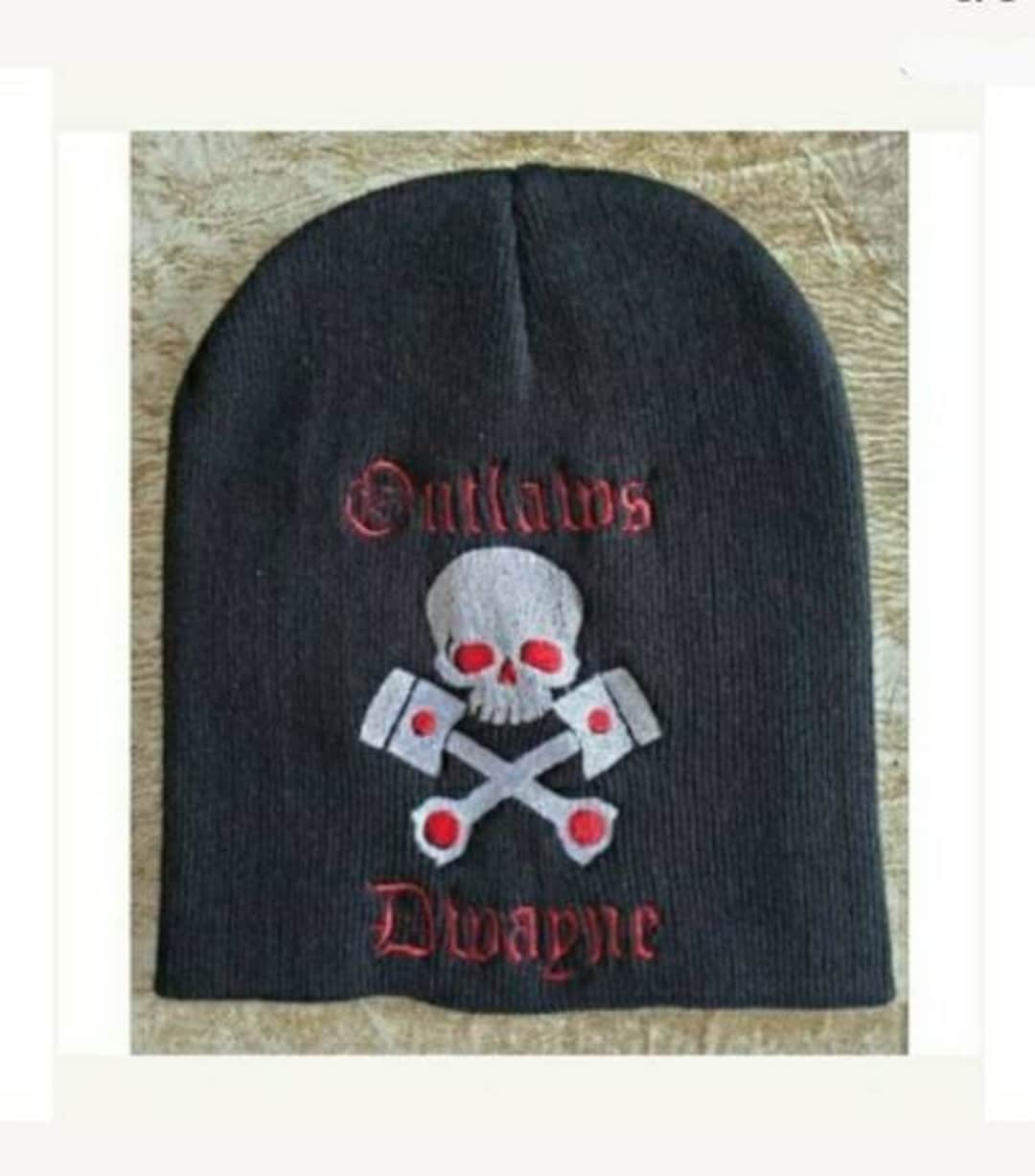 SYLO Support Outlaw Skull & Crossbones Pistons Embroidered Embroidery ...