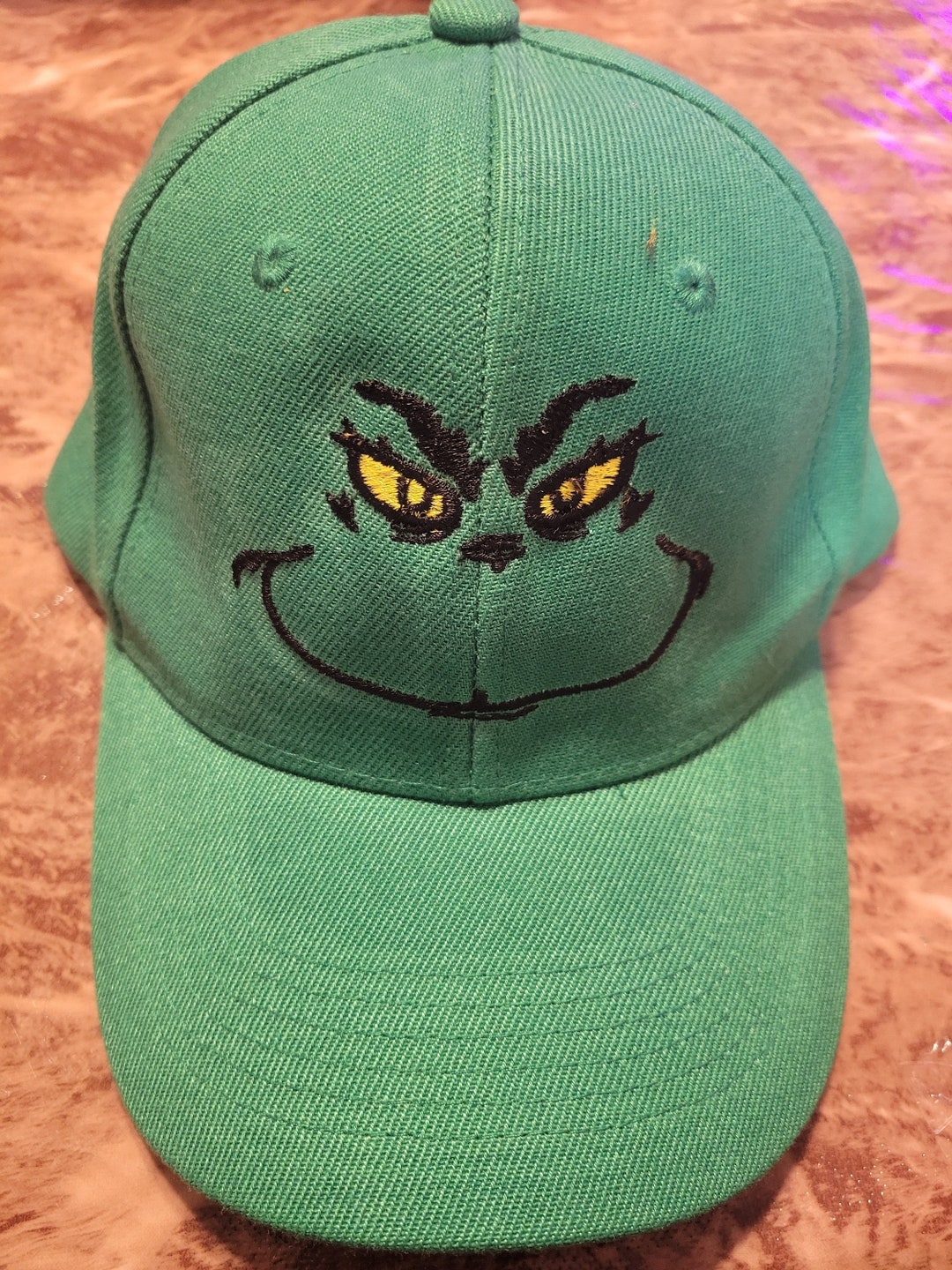 Grinch Green Baseball Cap - Velcro Adjustable Closure - Acrylic/wool ...