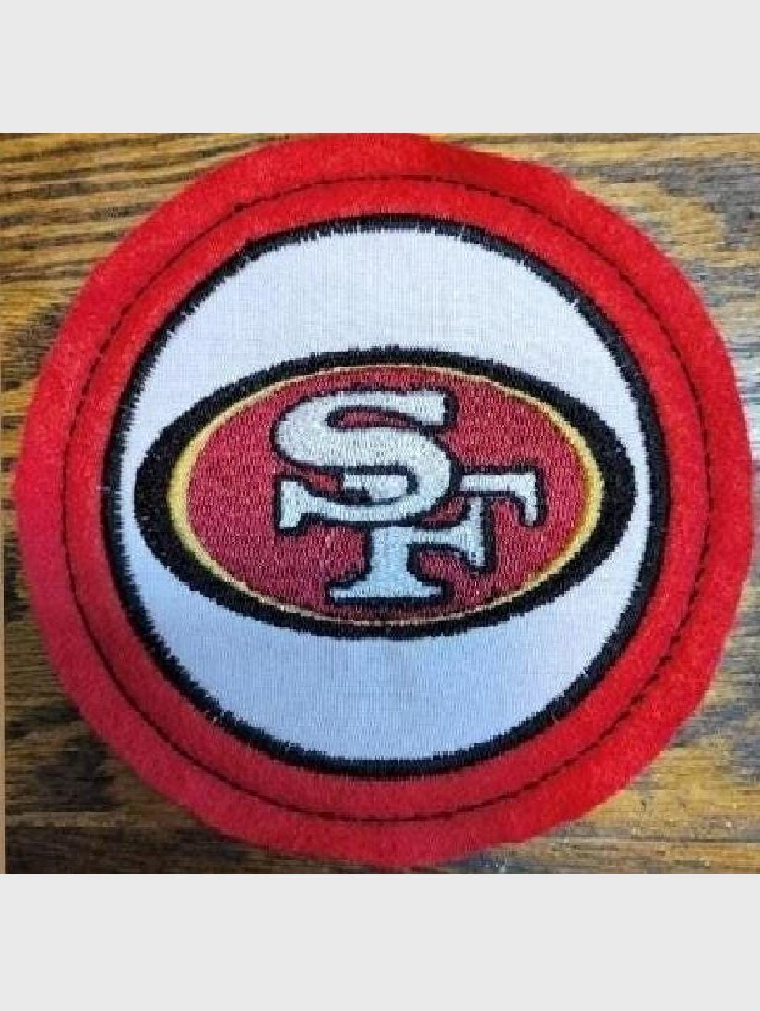San Francisco 49ers Embroidered Coaster Set of 4 - Etsy