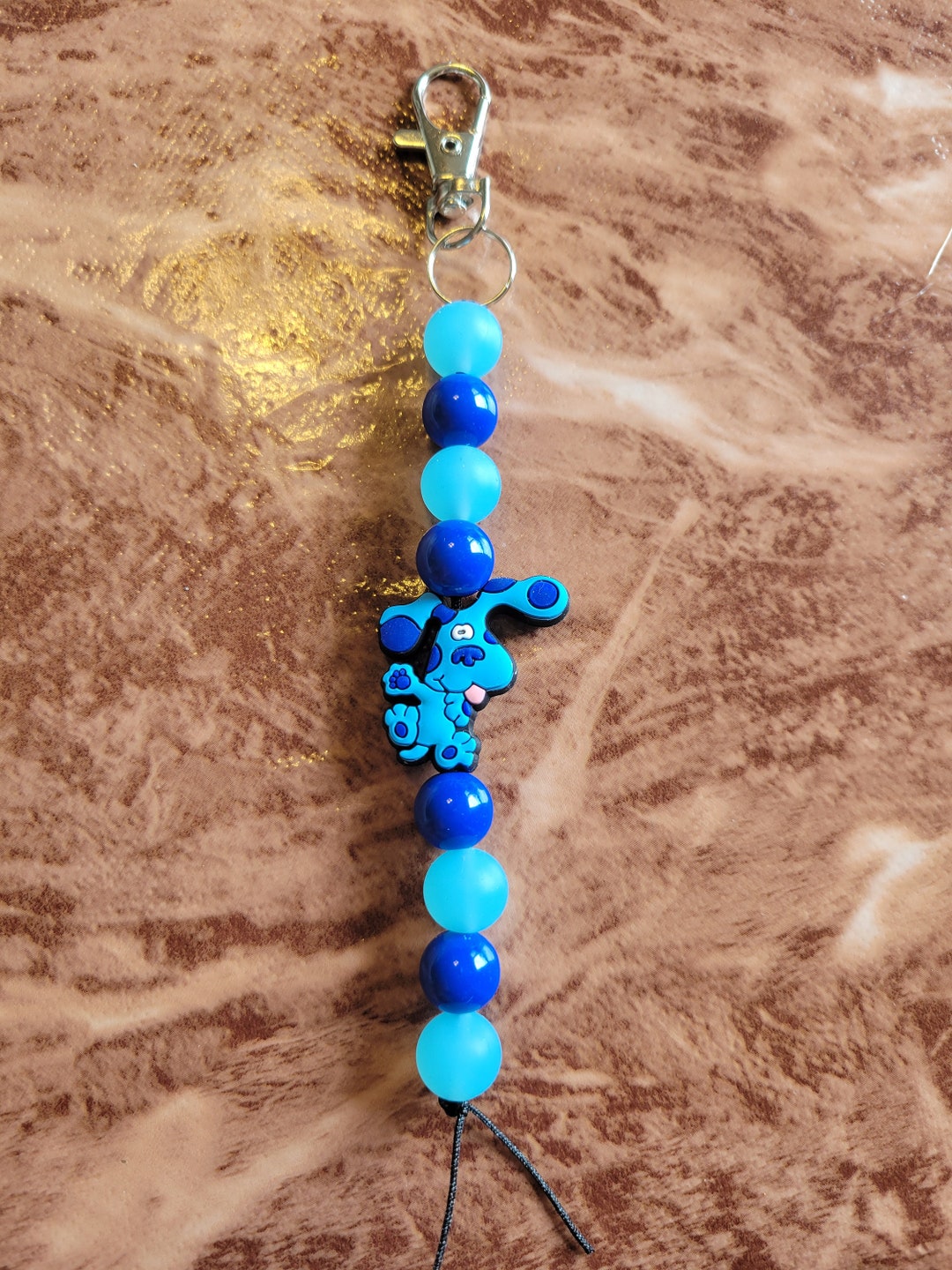 Blues Clue Blue Keychain - Key Ring Chain Ring Keyring Charm Fob Dark ...