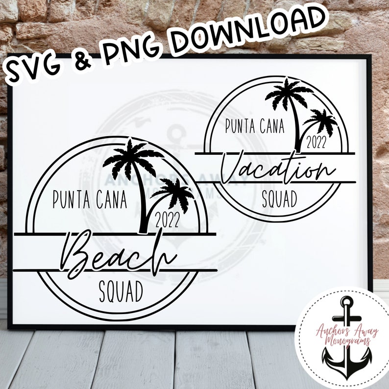 Punta Cana Vacation Squad SVG & Beach Squad SVG PNG Files L - Etsy Canada