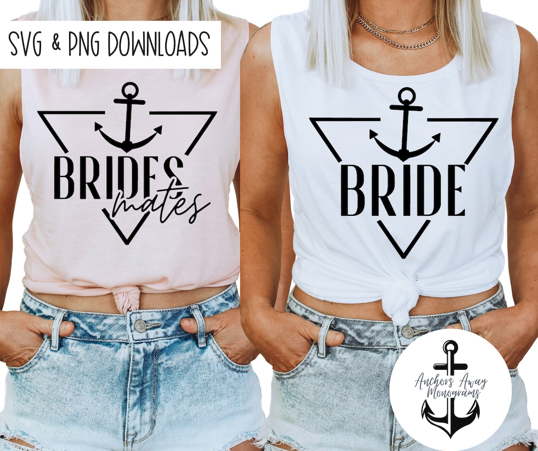 Nauti Bride I Brides Mates SVG & PNG L Miami Bride L Captain Bride L ...