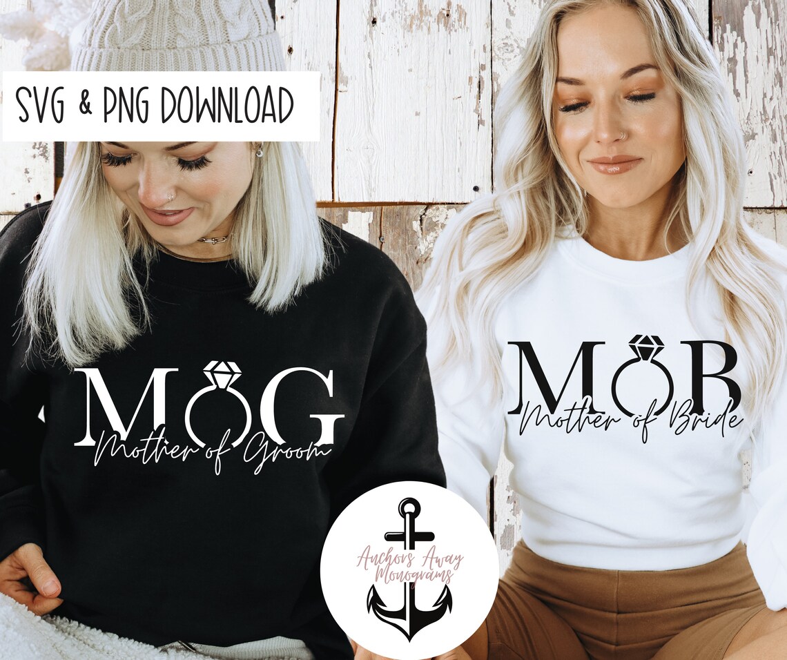 Mother of Bride & Mother of Groom SVG AND PNG Files L Mom - Etsy