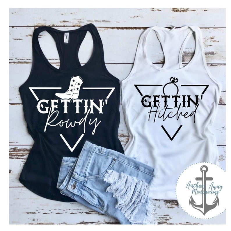 Getting Hitched Getting Rowdy Texas SVG AND PNG Files L Disco Cowgirl L ...