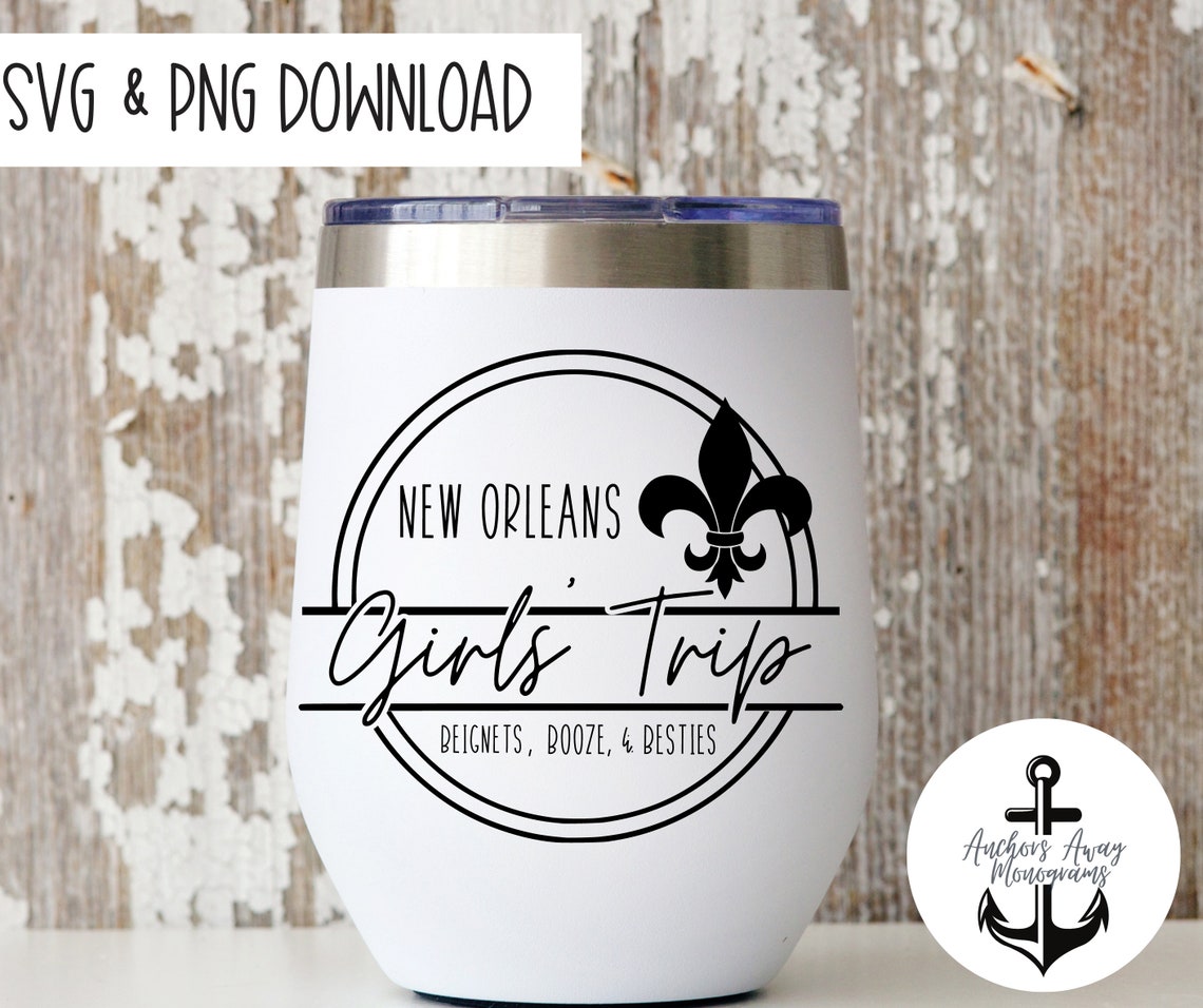 New Orleans Girls Trip SVG Beignets Booze & Besties SVG I - Etsy